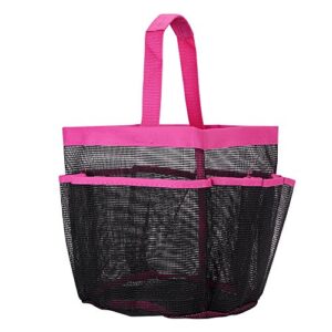 Portable Shower Caddy Bag, Quickly Dry Hanging Bathroom Spa Gym Camp Tote with 8 Mesh Storage Pockets for Toiletries, Shampoo, Conditioner, Soap