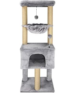 roypet fashion design 43.3" cat trees with cat houses,grey