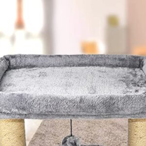 ROYPET Fashion Design 43.3" Cat Trees with Cat Houses,Grey