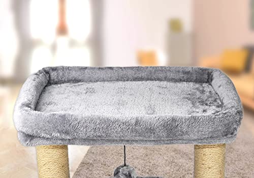 ROYPET Fashion Design 43.3" Cat Trees with Cat Houses,Grey