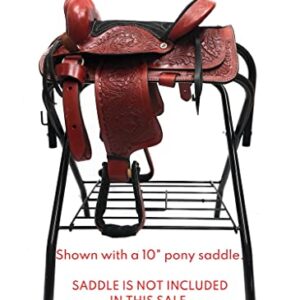 AJ Tack Pony/Miniature Horse/Child's Saddle Freestanding Portable Pony Sized Saddle Rack Single