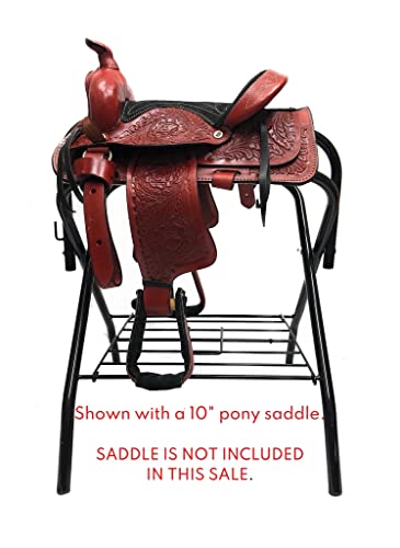 AJ Tack Pony/Miniature Horse/Child's Saddle Freestanding Portable Pony Sized Saddle Rack Single