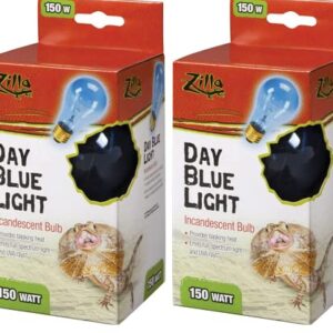 Zilla Incandescent Day Blue Light Bulb for Reptiles 150 Watt - Pack of 2