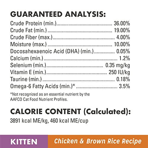 NUTRO WHOLESOME ESSENTIALS Natural Dry Cat Food, Kitten Chicken & Brown Rice Recipe Cat Kibble, 5 lb. Bag