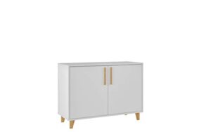 manhattan comfort herald modern 2 door double sideboard buffet, white