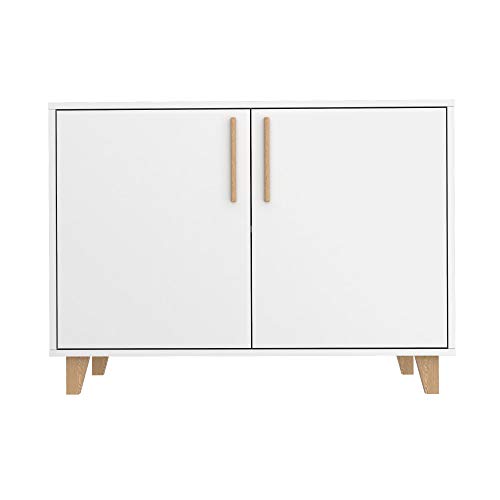 Manhattan Comfort Herald Modern 2 Door Double Sideboard Buffet, White