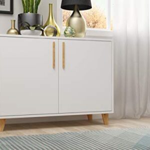 Manhattan Comfort Herald Modern 2 Door Double Sideboard Buffet, White