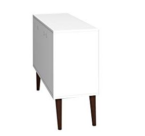 Manhattan Comfort Bromma Mid Century 3 Door Sideboard Buffet Cabinet, White