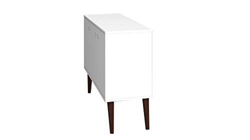 Manhattan Comfort Bromma Mid Century 3 Door Sideboard Buffet Cabinet, White