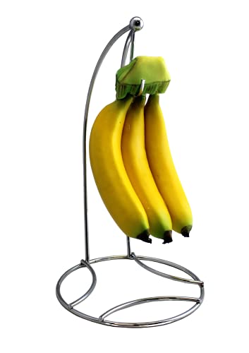 Chrome Banana Tree Holder Ripen Fruit Evenly Prevents Bruising & Spoiling