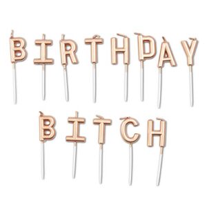 Birthday B Birthday Cake Candles with Holders (37 Pack)