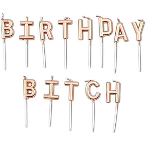 Birthday B Birthday Cake Candles with Holders (37 Pack)