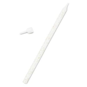 White Gold Glitter Long Thin Birthday Cake Candles in Holders (5 in., 48 Pack)