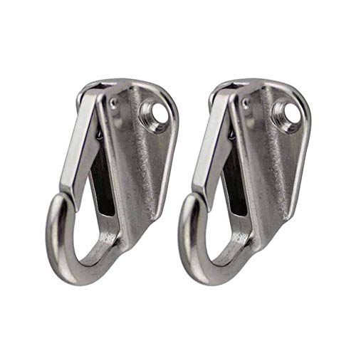 haowei Fender Hook, 2Pcs Fender Hanger Strong 316 Stainless Steel Safety Heavy Hook Marine Spring snap-Type Fender Fender Hanger Suitable for tug Hardware Accessories (Spring Hook)