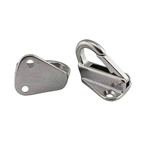 haowei Fender Hook, 2Pcs Fender Hanger Strong 316 Stainless Steel Safety Heavy Hook Marine Spring snap-Type Fender Fender Hanger Suitable for tug Hardware Accessories (Spring Hook)