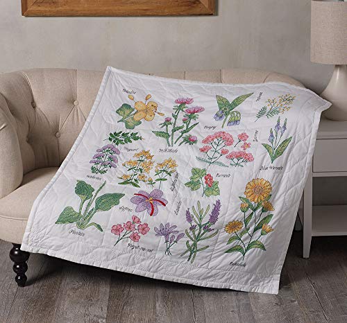 Bucilla Wildflower Botanical Lap Quilt