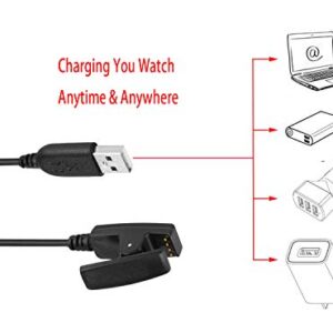 2-Pack Charging Charger Cable Clip for Garmin Forerunner 235/630/645/35/735/S20 Smart Watch