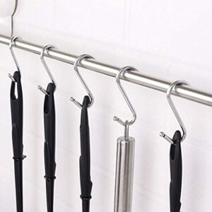 Emoly 20 Pack Heavy Duty s Hooks Stainless Steel S Shaped Hanging Hooks Hangers for Kitchen, Bathroom, Bedroom and Office, Silver