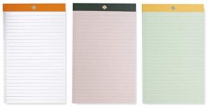 kate spade new york to-do list pad, notepad set of 3, includes 50 lined sheets per memo pad, colorblock