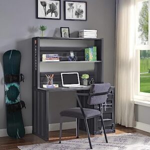 ACME Cargo Desk & Hutch - - Gunmetal