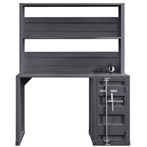 ACME Cargo Desk & Hutch - - Gunmetal