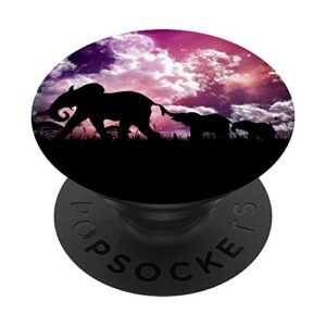 elephant moon purple color phone grip popsockets popgrip: swappable grip for phones & tablets