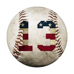 Baseball number 13 with American USA flag phone stand PopSockets PopGrip: Swappable Grip for Phones & Tablets