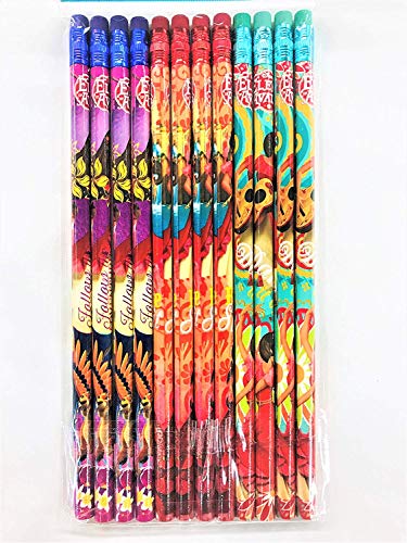 12 Disney Elena of Avalor Wooden Pencil Cartoon Character Authentic Licensed School Party Bag Fillers