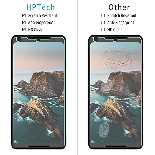 HPTech 2-Pack Tempered Glass For Google Pixel 2 XL Screen Protector, Easy to Install, Bubble Free, 9H Hardness