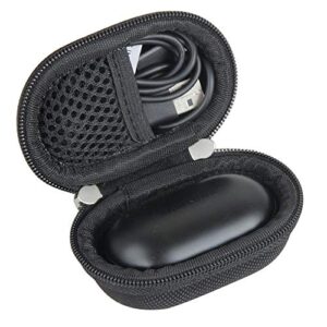 hermitshell travel case for samsung galaxy buds/galaxy buds+ plus bluetooth true wireless earbuds (black)