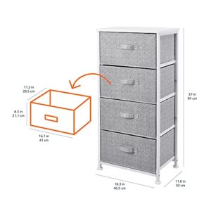 Amazon Basics Fabric 4-Drawer Storage Organizer Unit for Closet, White