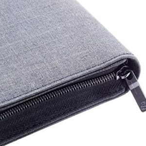 Lanxivi 20 Slots Fountain Pen Case Gray, Waterproof Canvas Pen Holder Display Pouch Bag by KACO