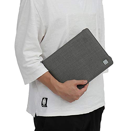 Lanxivi 20 Slots Fountain Pen Case Gray, Waterproof Canvas Pen Holder Display Pouch Bag by KACO