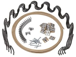 house2home 27" couch spring repair kit to fix sofa support for sagging cushions - includes 4pk of springs, upholstery spring clips, seat spring stay wire, screws, and installation instructions