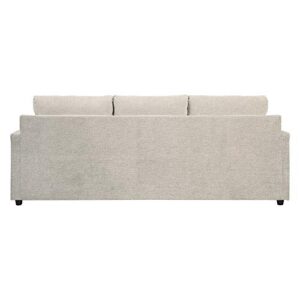 Signature Design by Ashley Soletren Contemporary Chenille Sofa with 4 Accent Pillows, Off-White