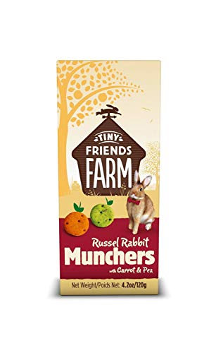 SupremePetfoods Tiny Friends Farm Russel Rabbit Munchers with Carrot & Leek 4.2 oz - Pack of 33