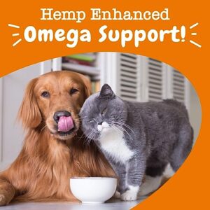 Zesty Paws Salmon Omega Oil Hemp for Dogs and Cats with Wild Alaskan Salmon Oil Omega 3 and 6 Fatty Acids with EPA DHA for Pets Supports Normal Skin Moisture and Immune System Function 32oz