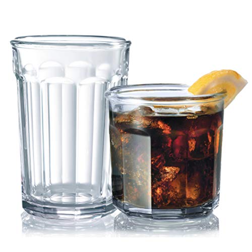 Luminarc Working Glass 16-Piece Assorted Glass Tumbler Set