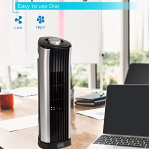 BLACK+DECKER Mini Tower Fan - Quiet Oscillating Stand up 14 Inch Desk Fans