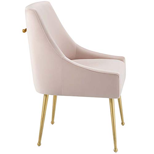 Modway Discern Upholstered Performance Velvet Dining Chair, Pink