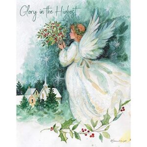 lang "angel of christmas" boxed cards, 18 cards and 19 envelopes with stunning angel artwork by susan winget, spread joy and love this holiday season (1004840)