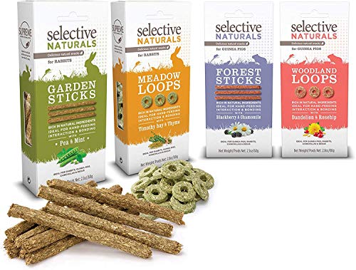 Supreme Petfoods 3 Pack of Selective Naturals Woodland Loops Guinea Pig Treats, 2.8 Ounces each, with Dandelion and Rosehip