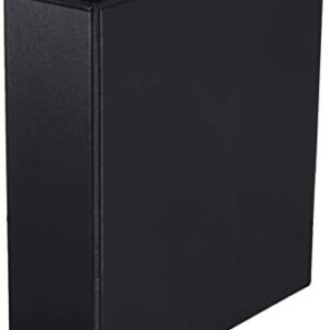 Amazon Basics 3 Inch, 3 Ring Binder, Round Ring, Customizable View Binder, Black, 12-Pack