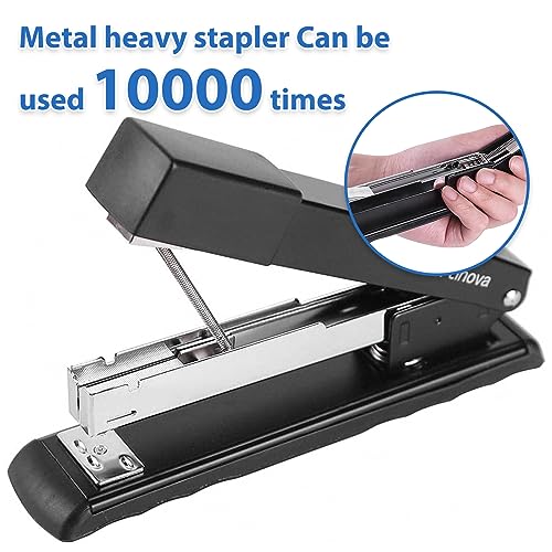 Craftinova Stapler, Metal Desktop Stapler, 25 Sheet Capacity Desktop Stapler, with 2000 Staples & Stapler Remover, Office Stapler, 6 Pack