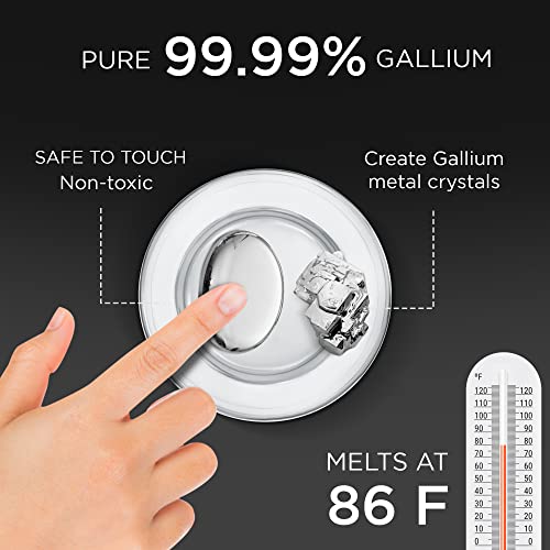 Gallium Liquid Metal 100 Grams, 99.99% Pure Melting Gallium - 100g for Kids and Adults