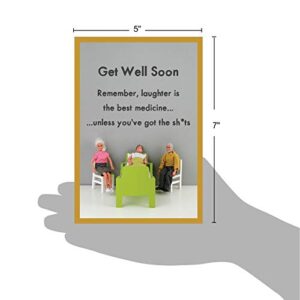 NobleWorks - Funny Get Well Greeting Card - Hilarious Feel Better Notecard with Envelope - Best Medicine C7317GWG