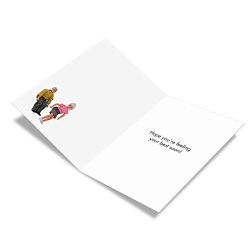 NobleWorks - Funny Get Well Greeting Card - Hilarious Feel Better Notecard with Envelope - Best Medicine C7317GWG