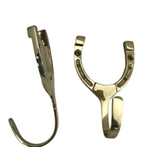 Horseshoe Hook, 4" X 2.5", Set of 2 (Brass)