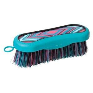 weaver leather livestock bling brush, large, diamond, teal/black, (69-6087-b8)