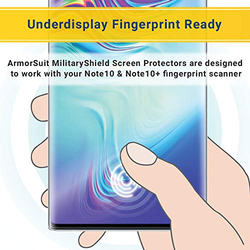 Armor Suit MilitaryShield Screen Protector For Samsung Galaxy Note 10 (6.3 inch Display)(Case Friendly) Anti-Bubble HD Clear Film